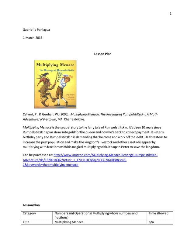 Lesson Plan Sample MATH | DOCX