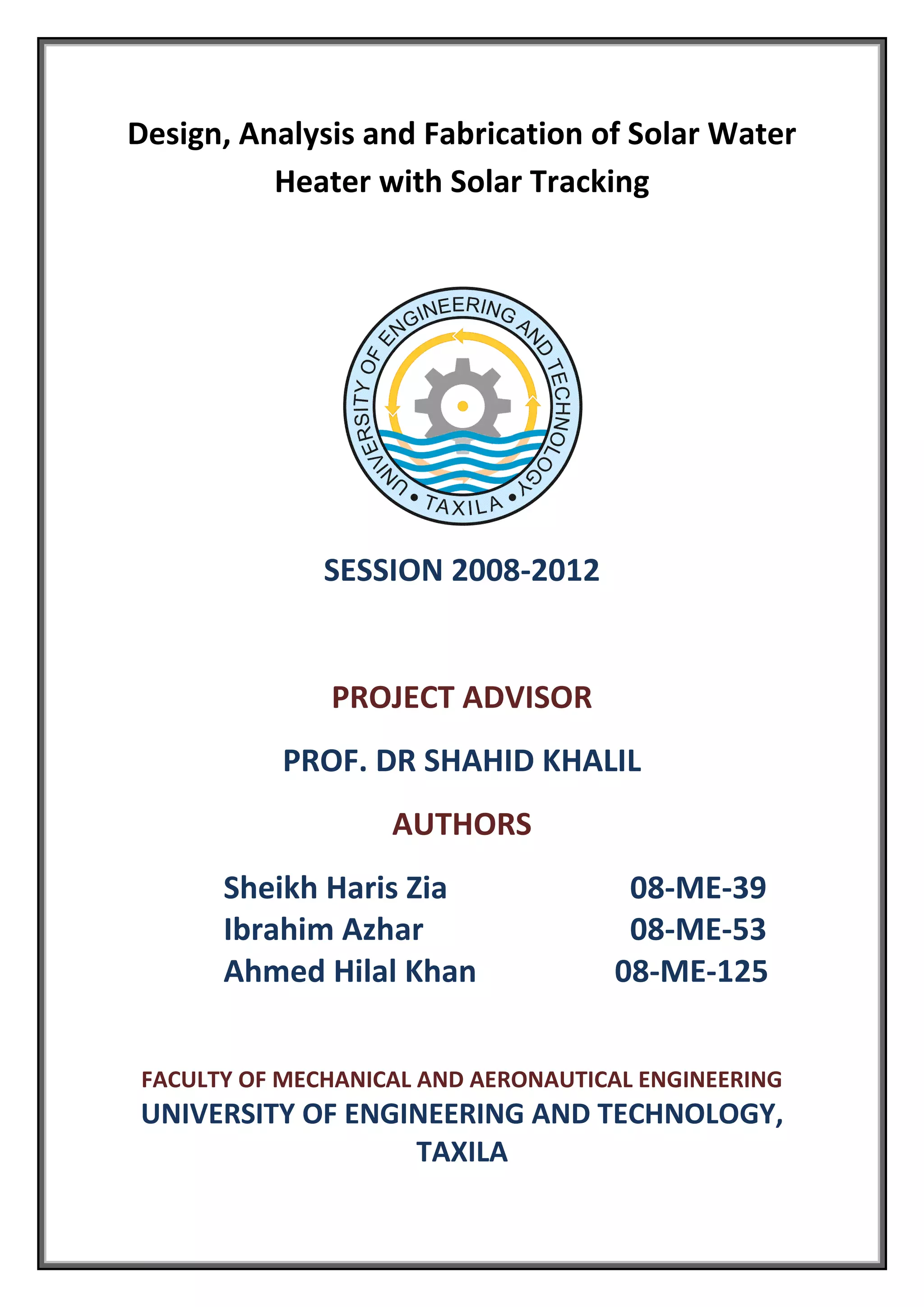 Final Year Project - 2012 Report | PDF
