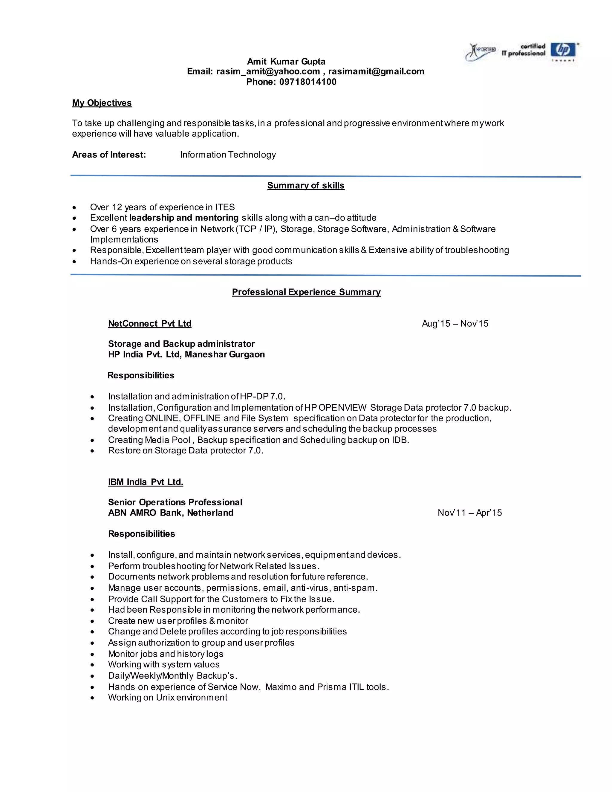 Amit Gupta_CV | DOCX