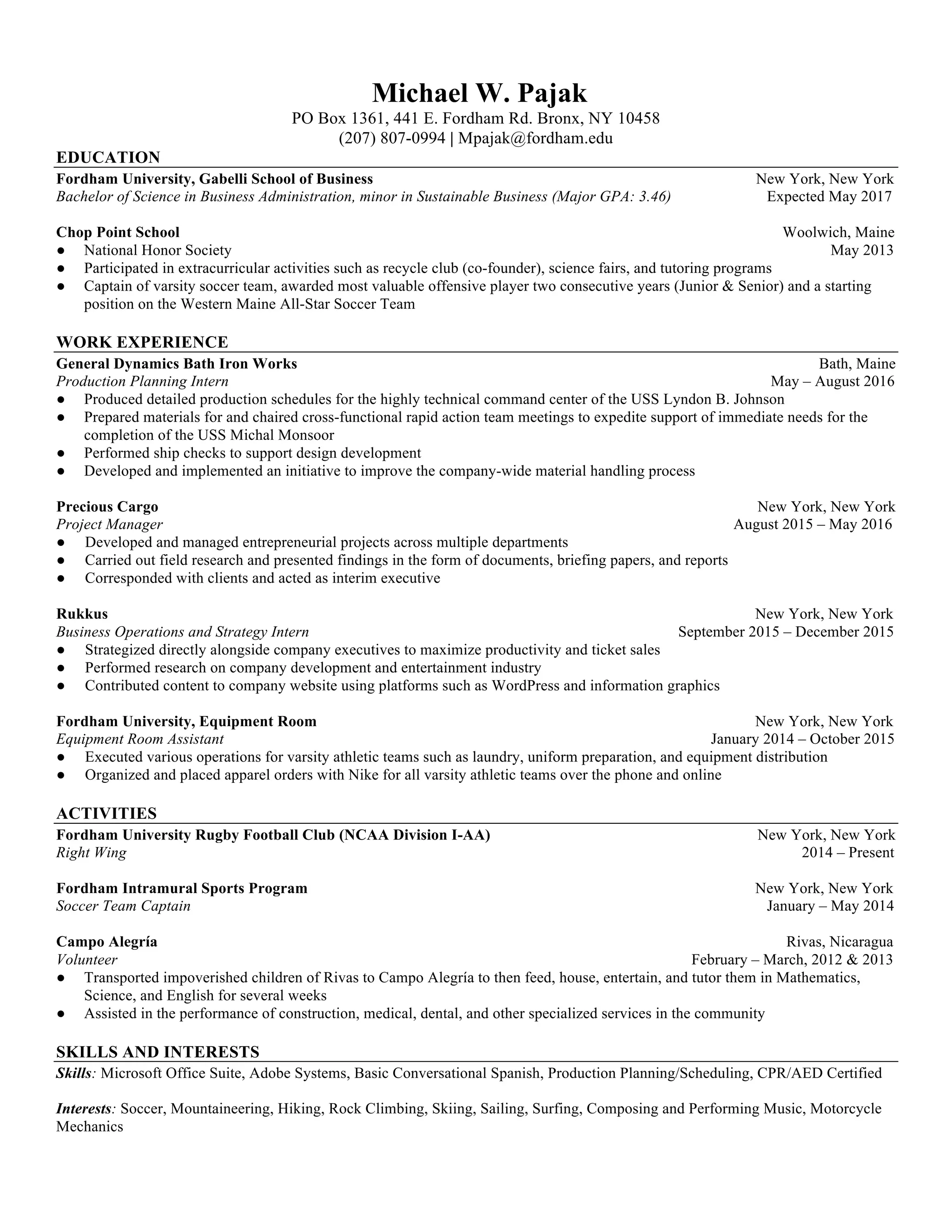 MichaelPajakResume | PDF
