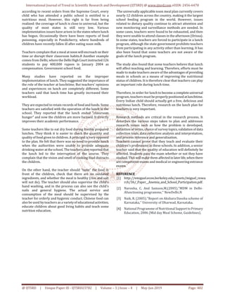 Gujarat Government Initiative MDM Program on Poverty Alleviation and Child Education Development ...