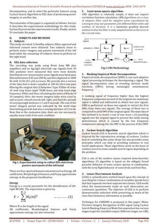 Motor Imagery Recognition of EEG Signal using Cuckoo Search Masking Empirical Mode Decomposition ...