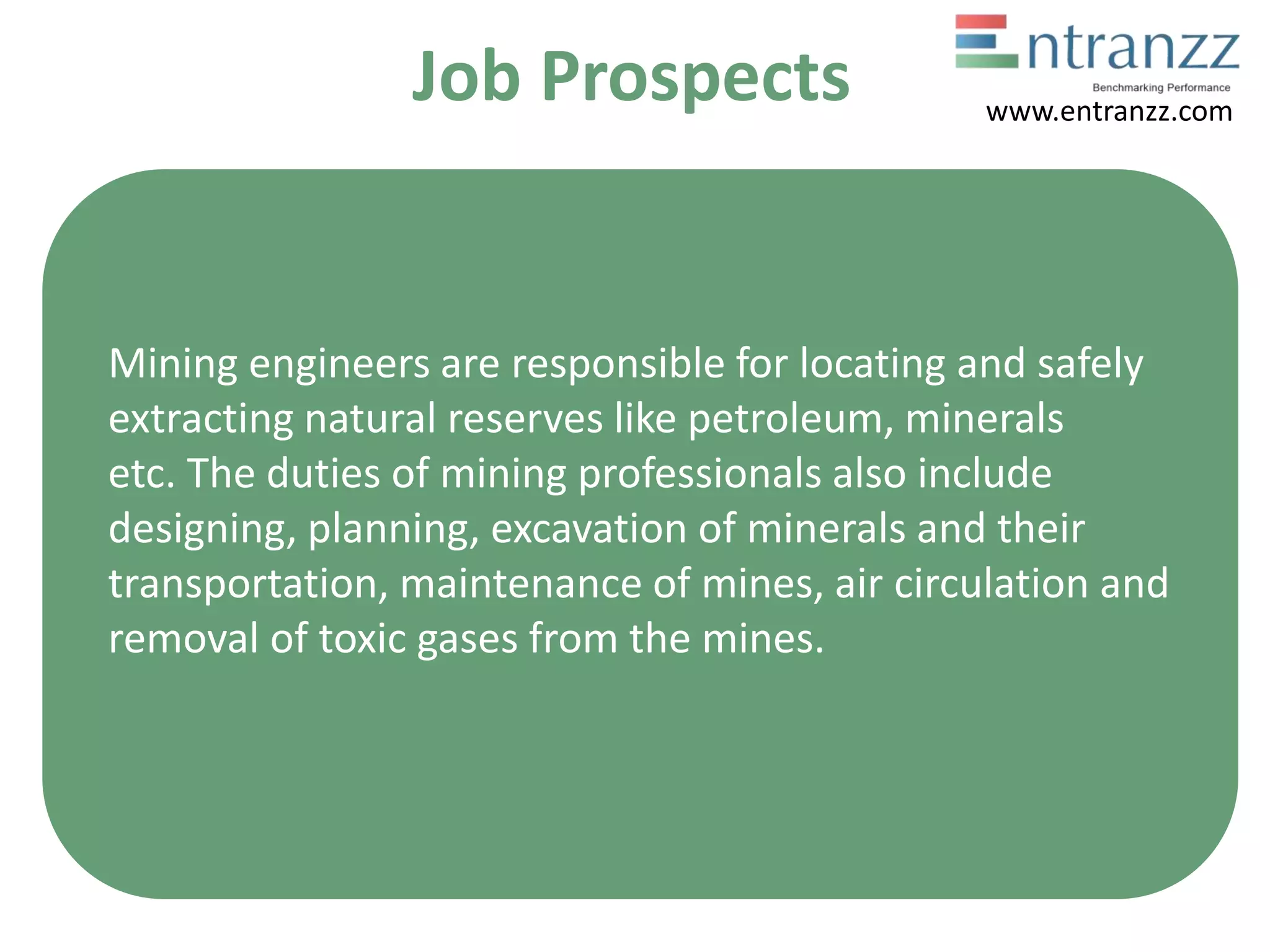 89.careers in mining engineering | PPTX