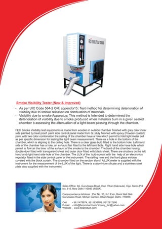 Testing/Manufacture/visibility test chamber | PDF