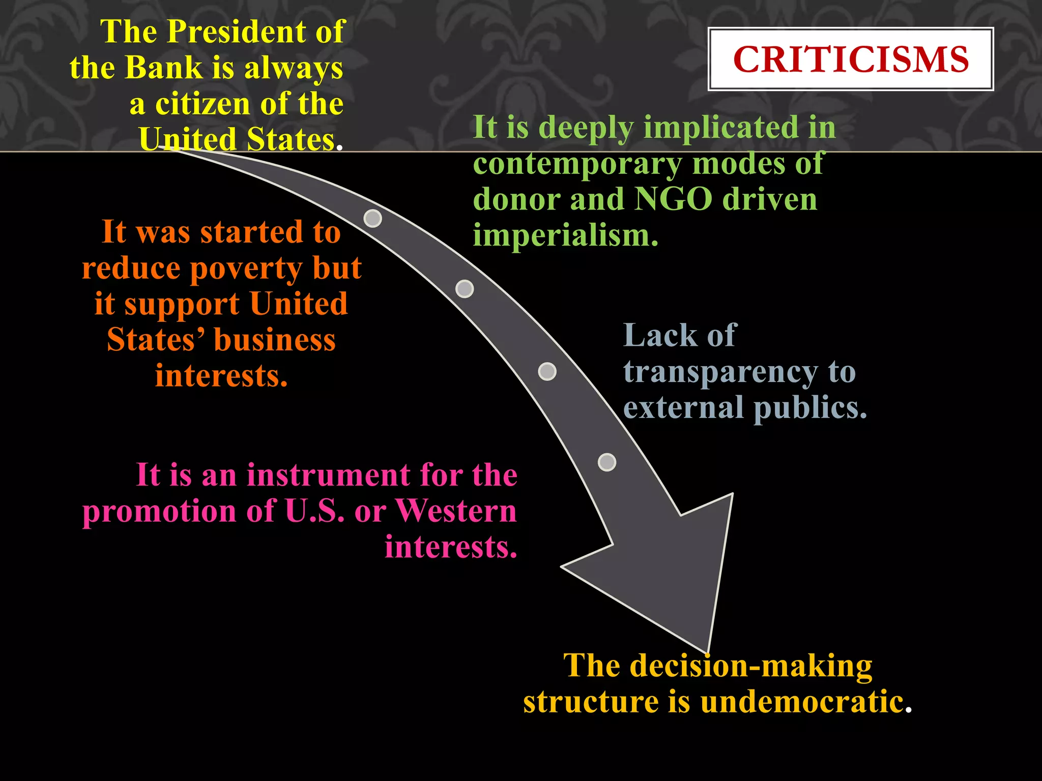 CRITICISMS OF WORLD BANK | PPTX