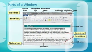 89 identify the parts of a window desktop and common desktop icons | PPSX