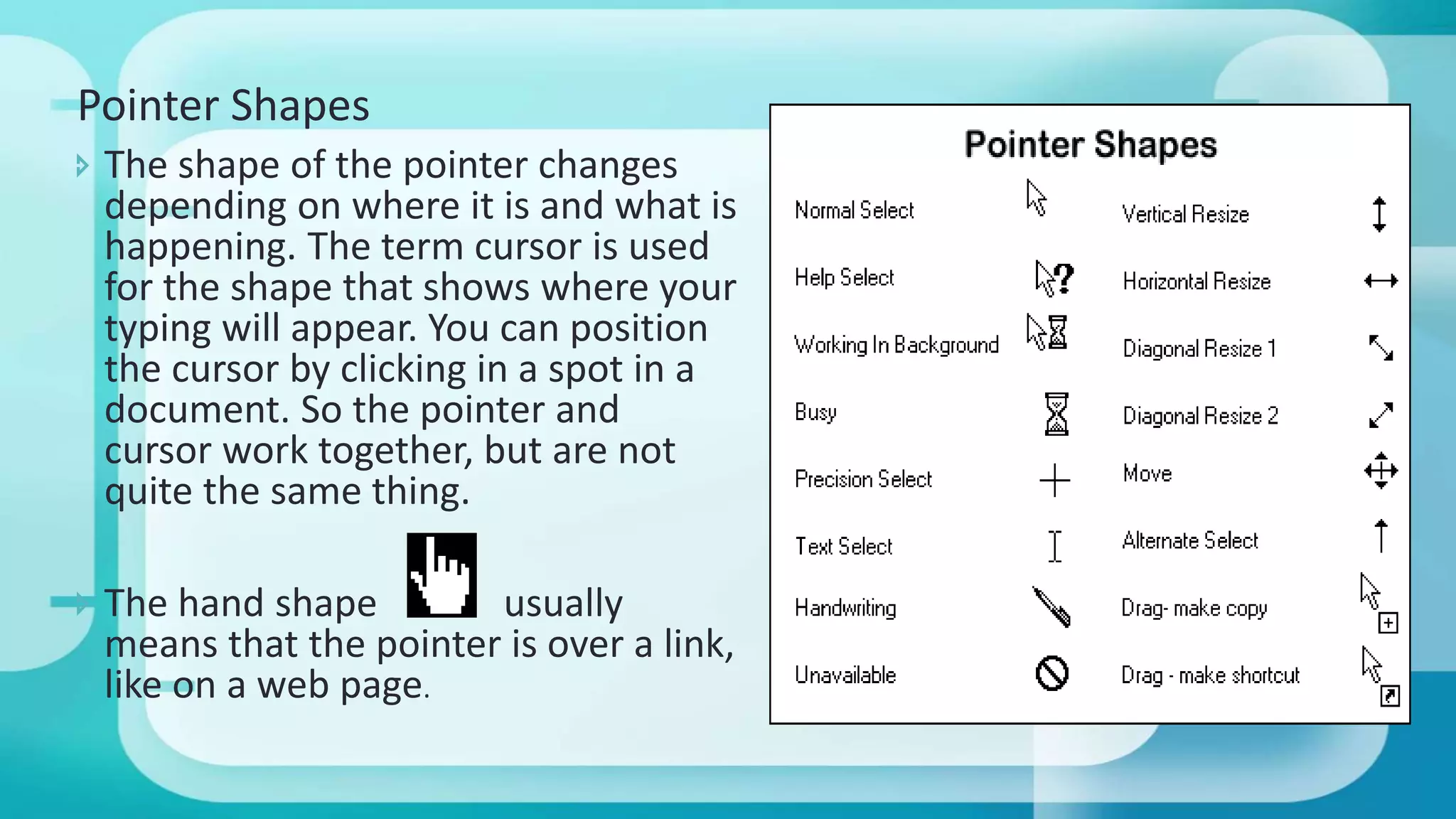 89 identify the parts of a window desktop and common desktop icons | PPT