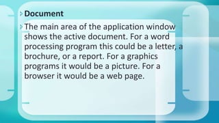 89 identify the parts of a window desktop and common desktop icons | PPT