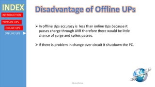 presentation on UPs | PPT