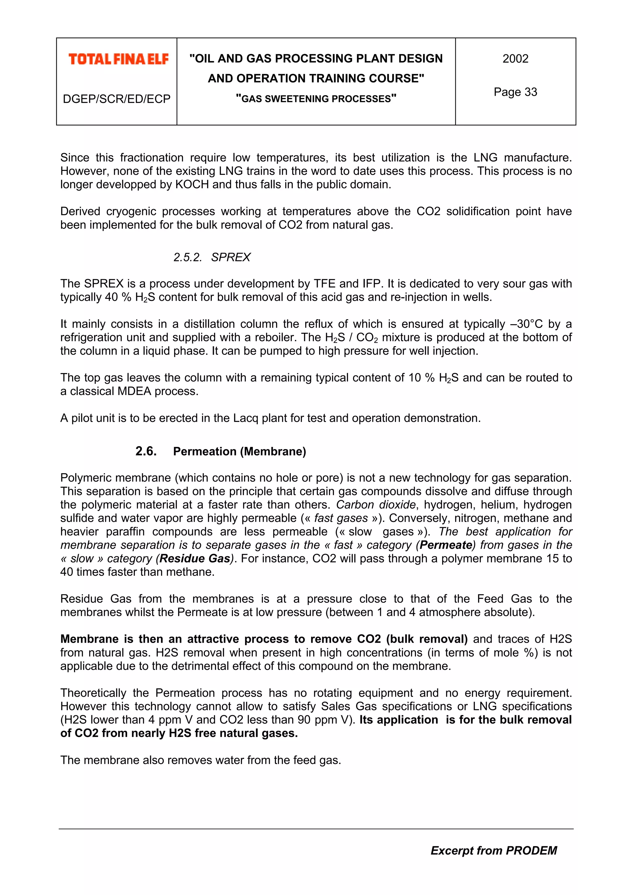 GAS SWEETENING PROCESSES | PDF