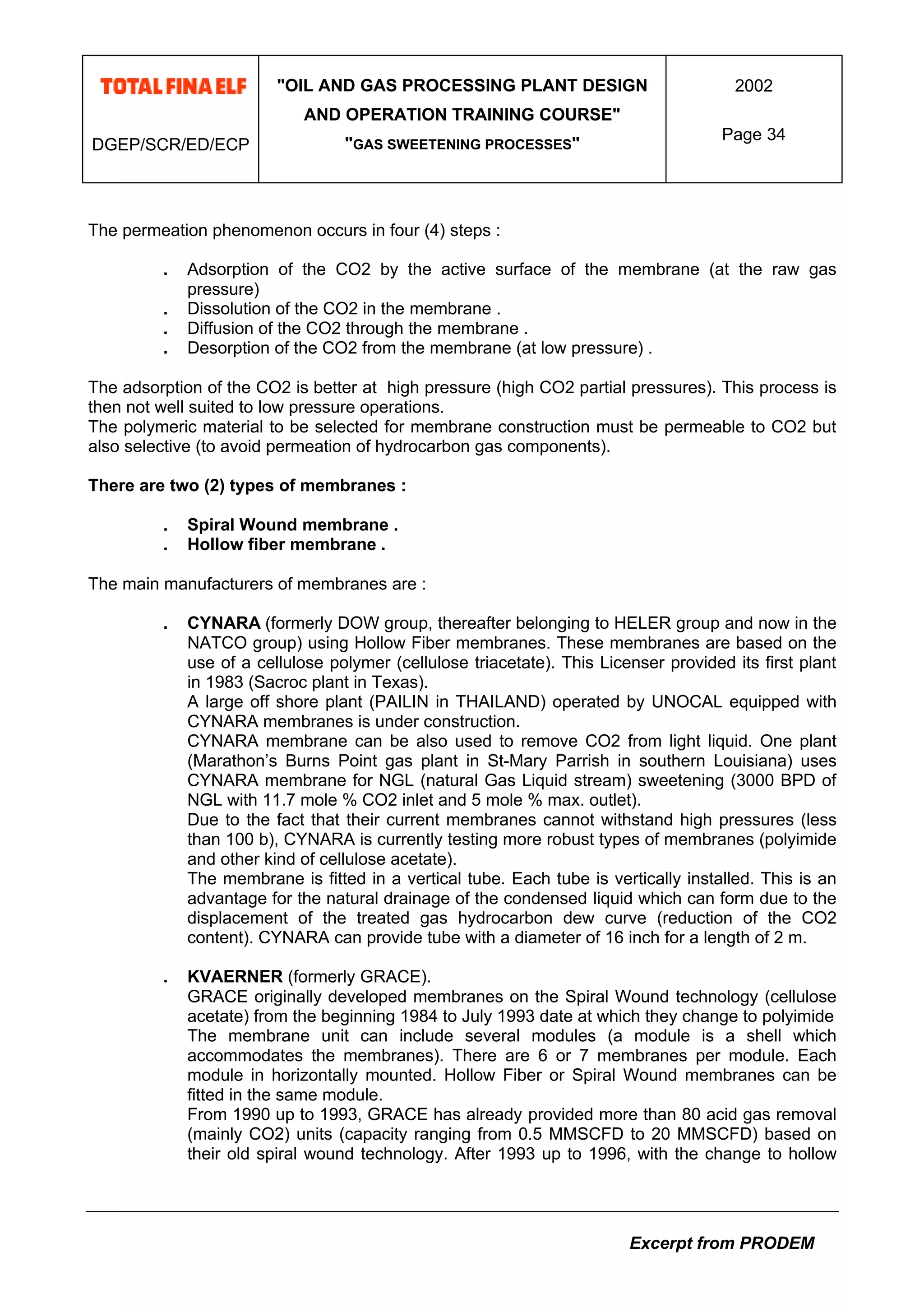 GAS SWEETENING PROCESSES | PDF