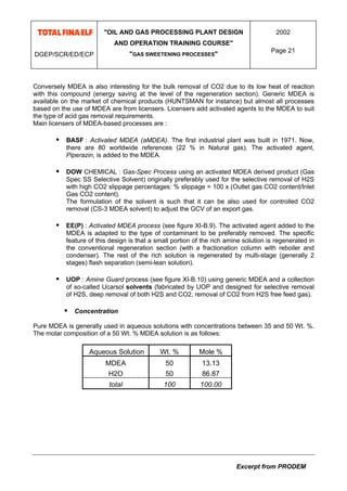 GAS SWEETENING PROCESSES | PDF