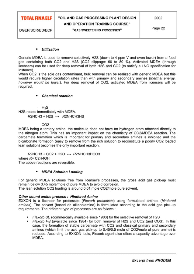 GAS SWEETENING PROCESSES | PDF
