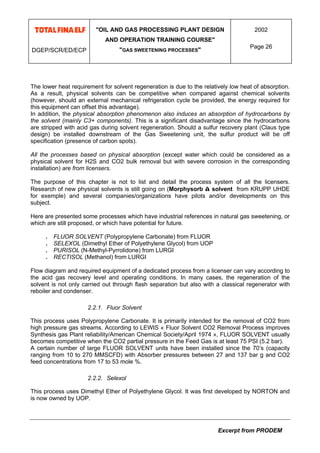 GAS SWEETENING PROCESSES | PDF