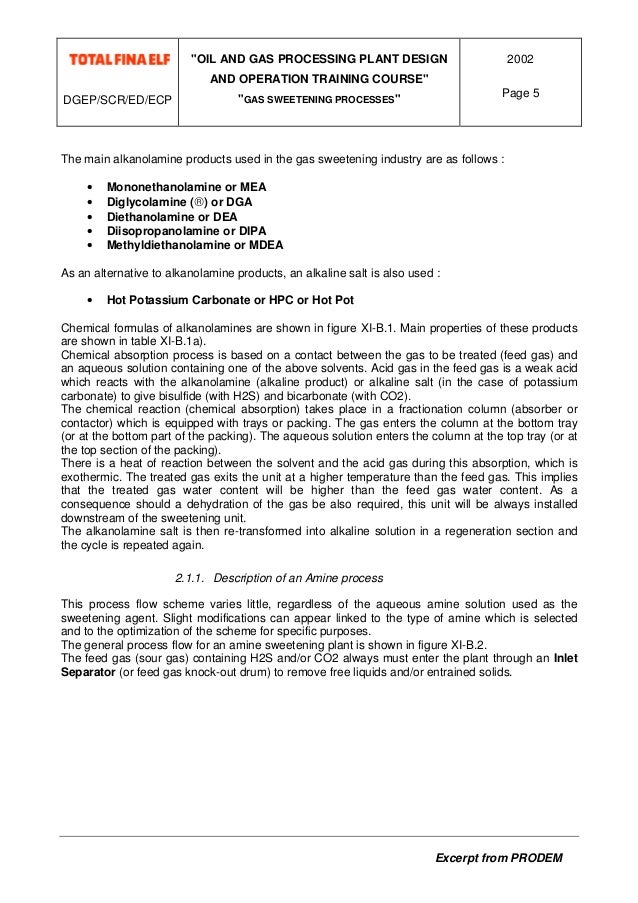 GAS SWEETENING PROCESSES