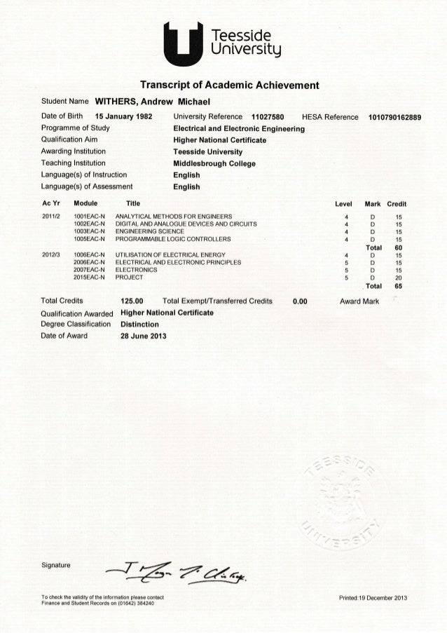 HNC ELECTRICAL ELECTRONIC ENGINEERING