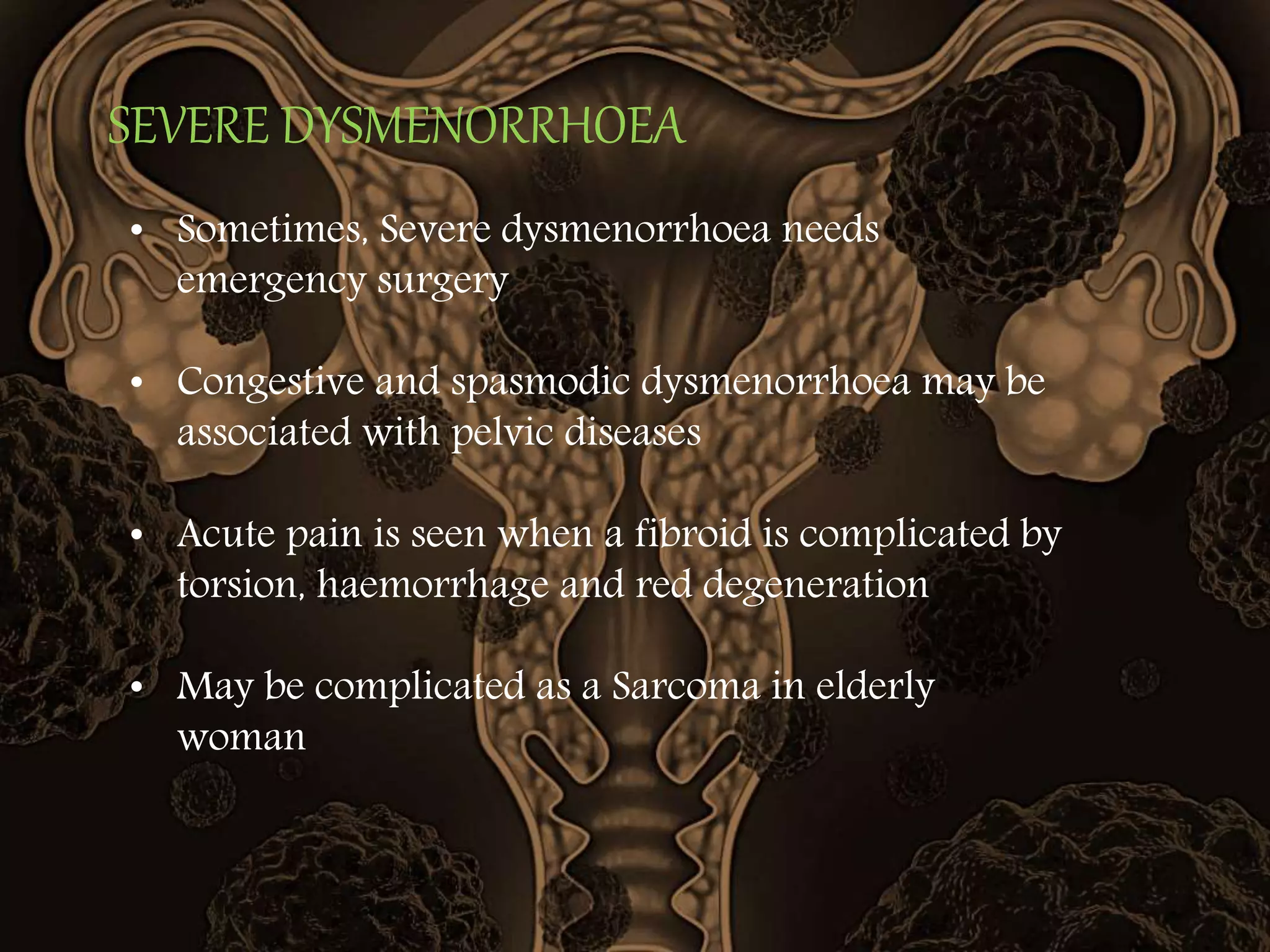 complications and degerations of fibroids | PPTX