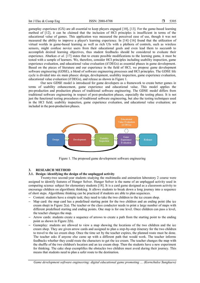 Game development software engineering: digital educational game promoting algorithmic thinking | PDF
