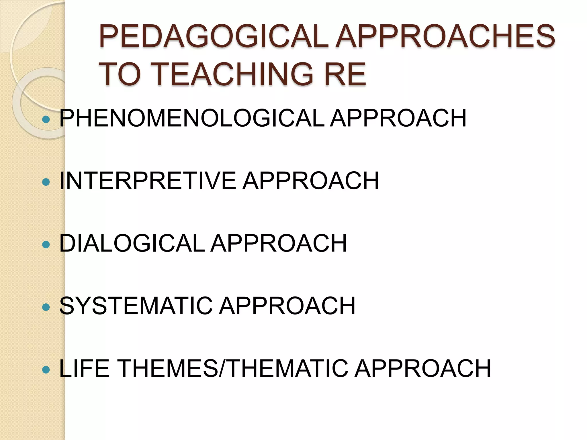 Religious Education, what it IS | PPTX