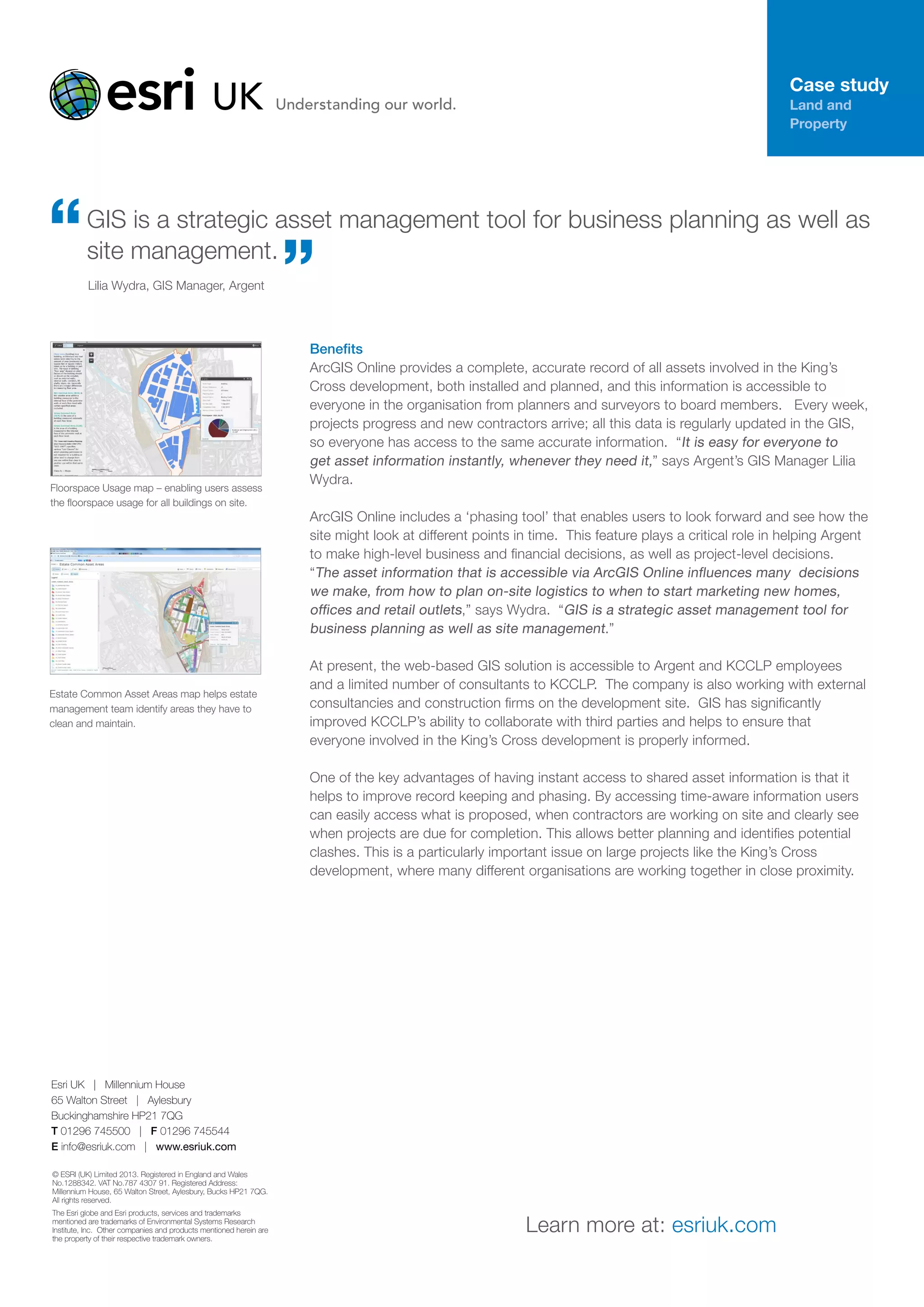 Kings Cross GIS - Esri UK Case Study | PDF | Developmental Sites | Real ...