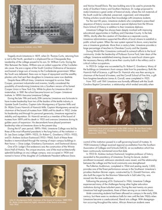 Limestone College History (2015) | PDF