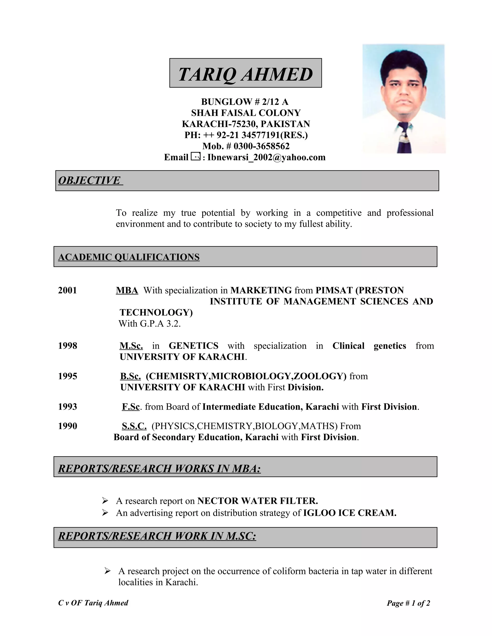 Tariq Resume updated 13-02-2015 | PDF