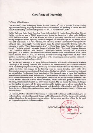 internship statement | PDF