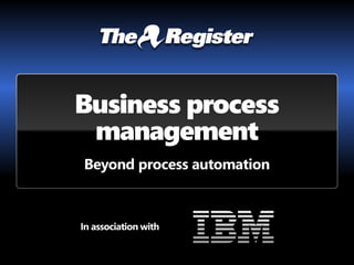 BPM Beyond Automation | PDF