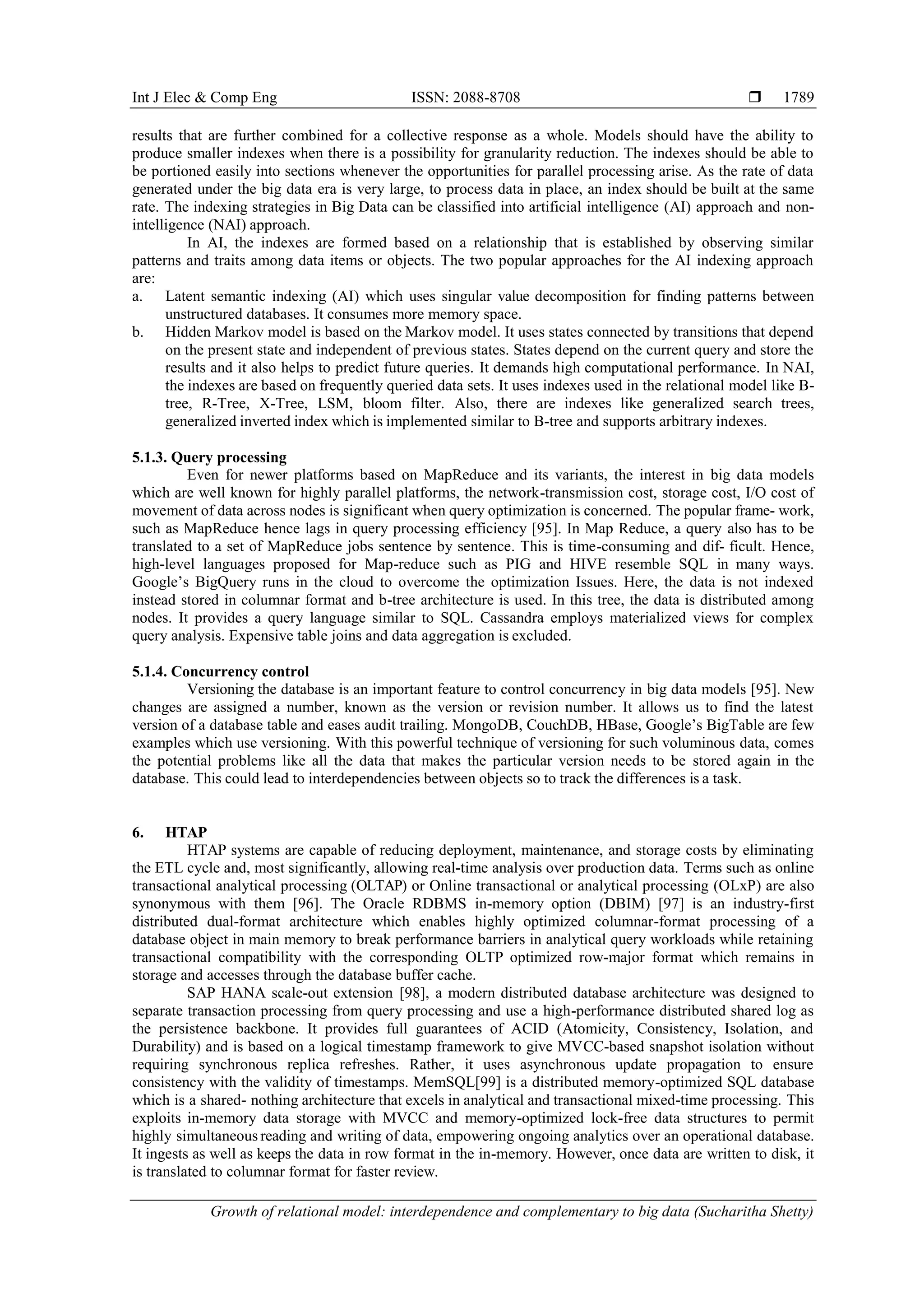 Growth of relational model: Interdependence and complementary to big ...