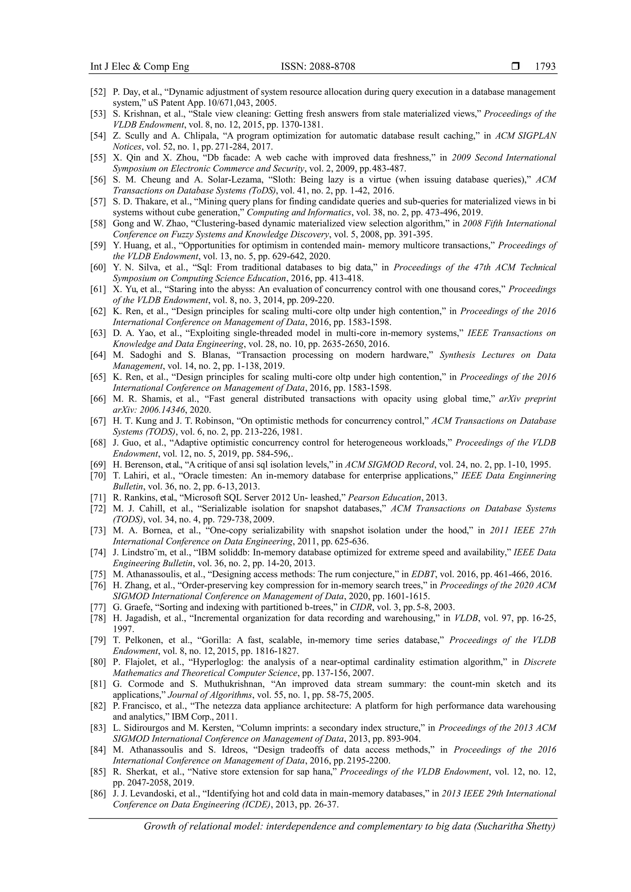 Growth of relational model: Interdependence and complementary to big ...