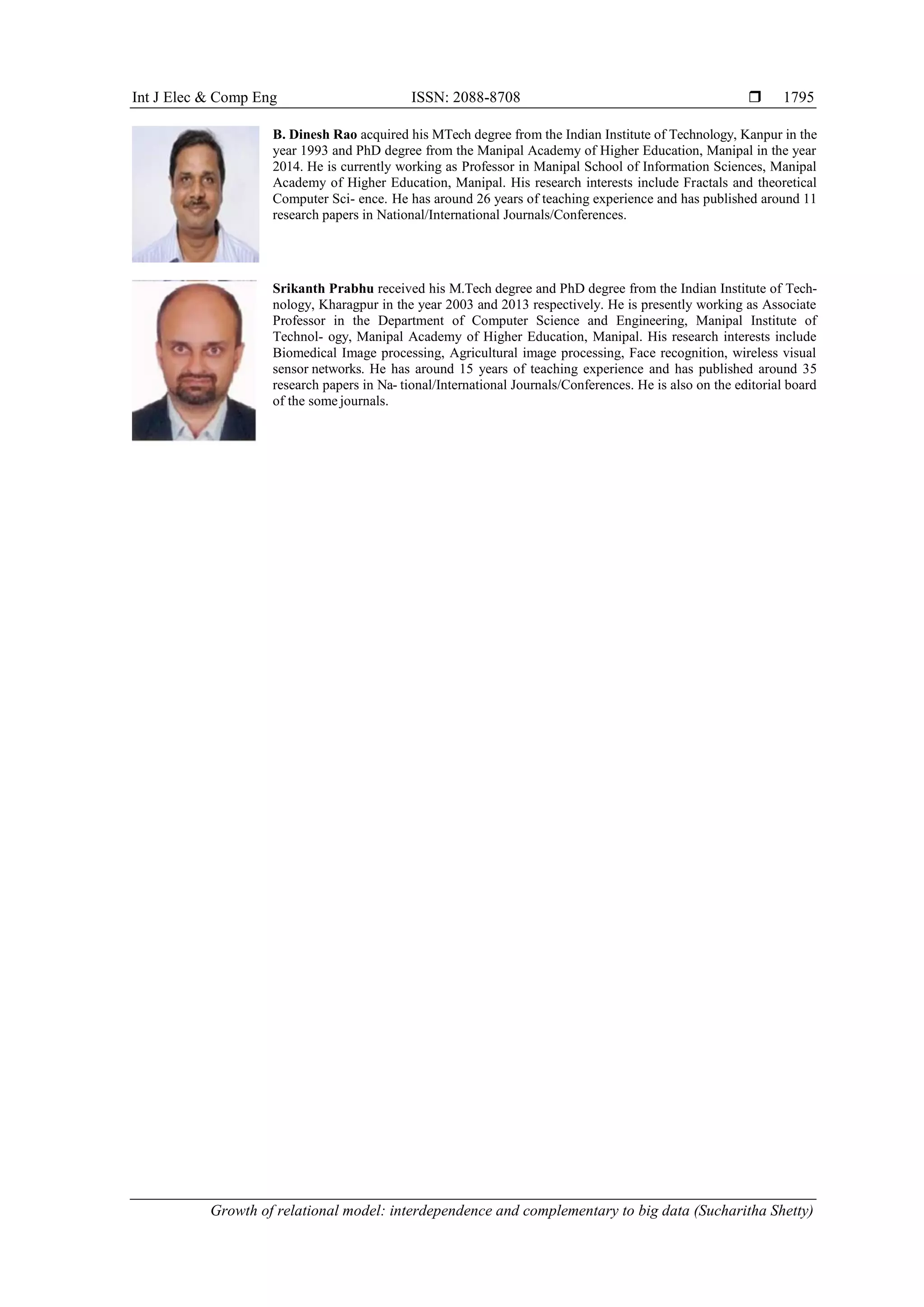 Growth of relational model: Interdependence and complementary to big data | PDF