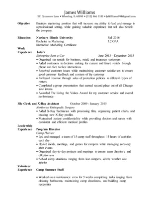 James Williams Resume | DOCX