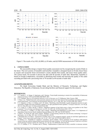 Forest quality assessment based on bird sound recognition using ...