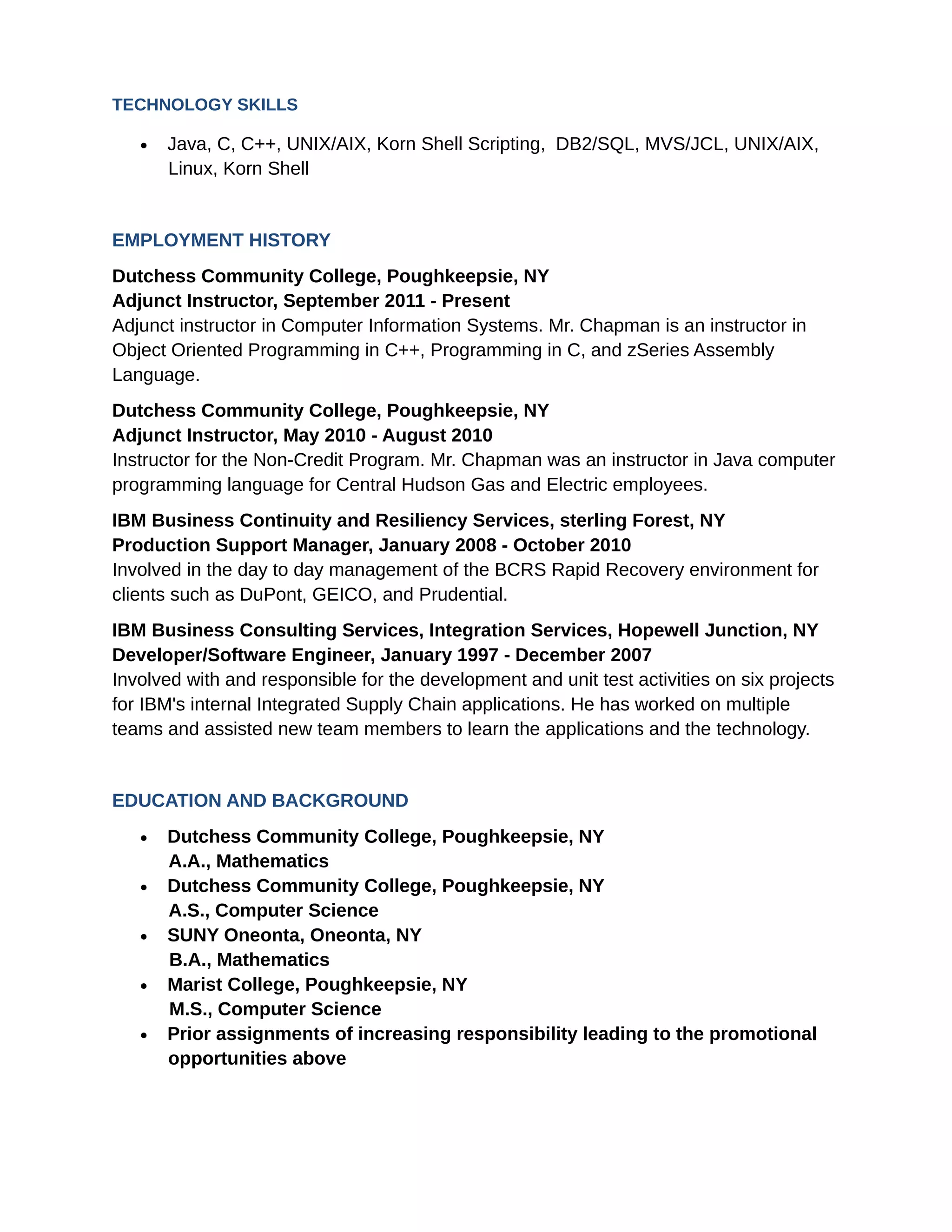 Dean Chapman Resume 2016 | PDF
