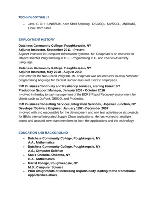 Dean Chapman Resume 2016 | PDF
