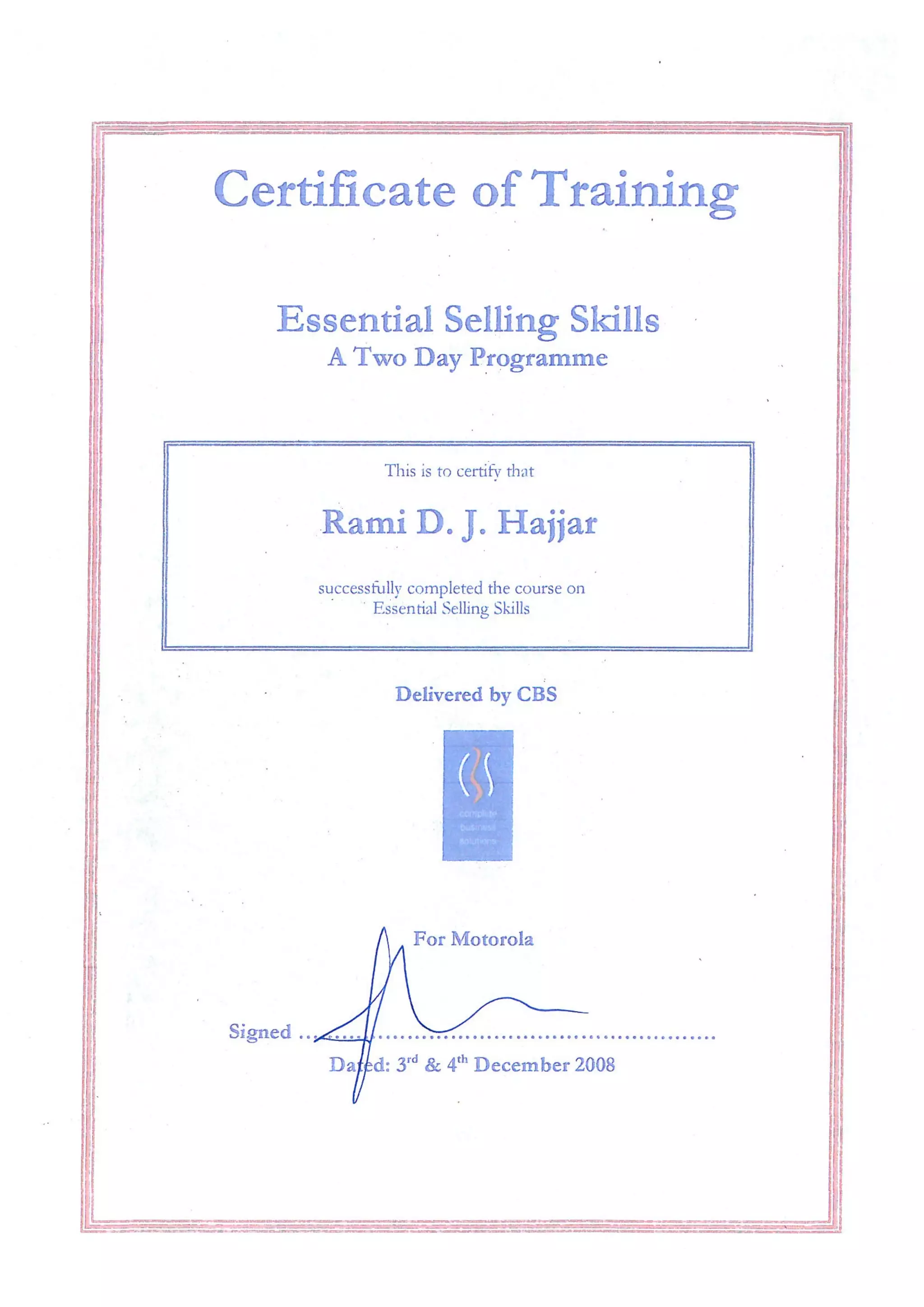 Training Certificates | PDF