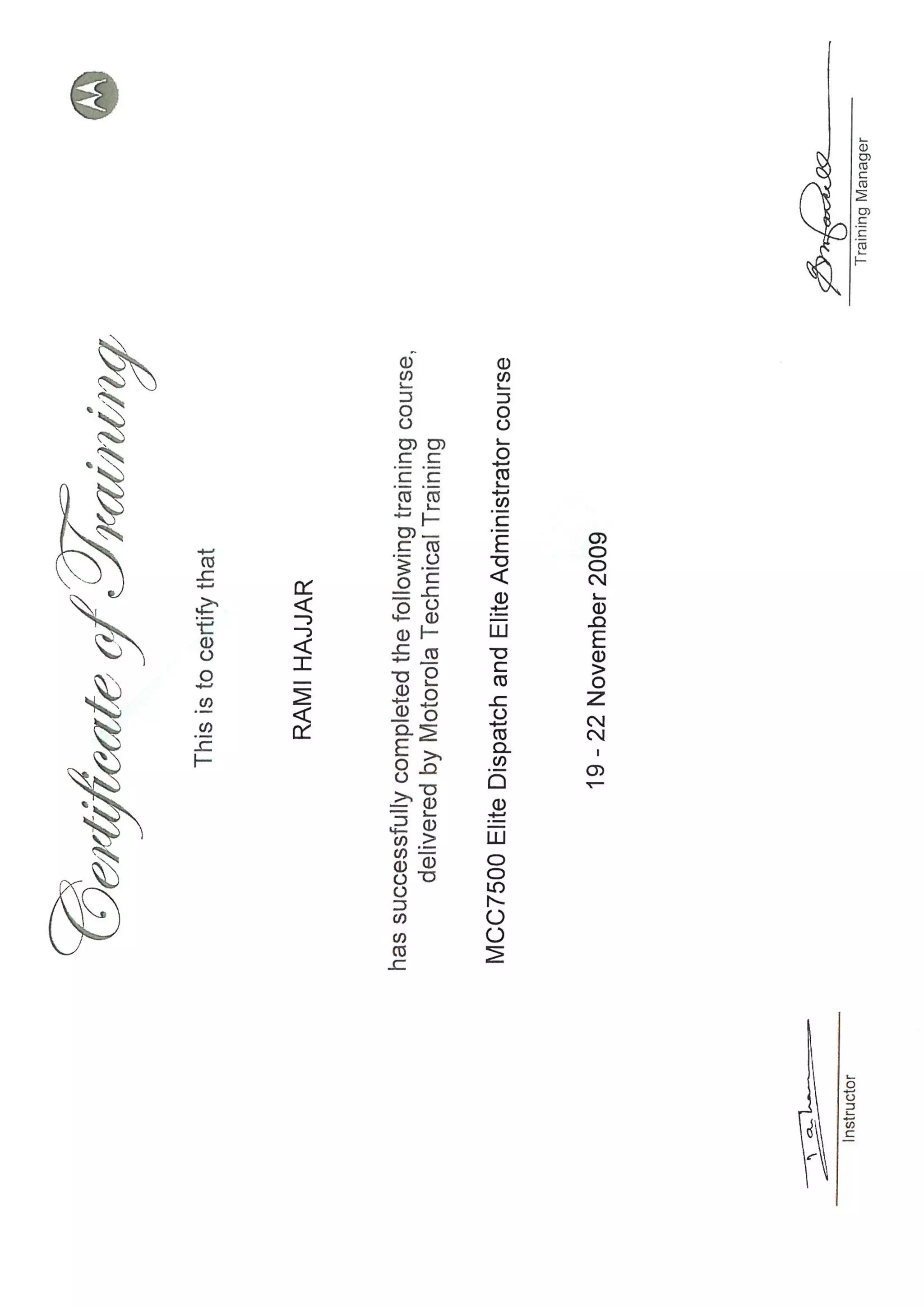 Training Certificates | PDF