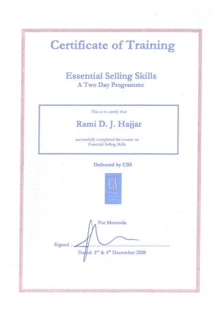 Training Certificates | PDF