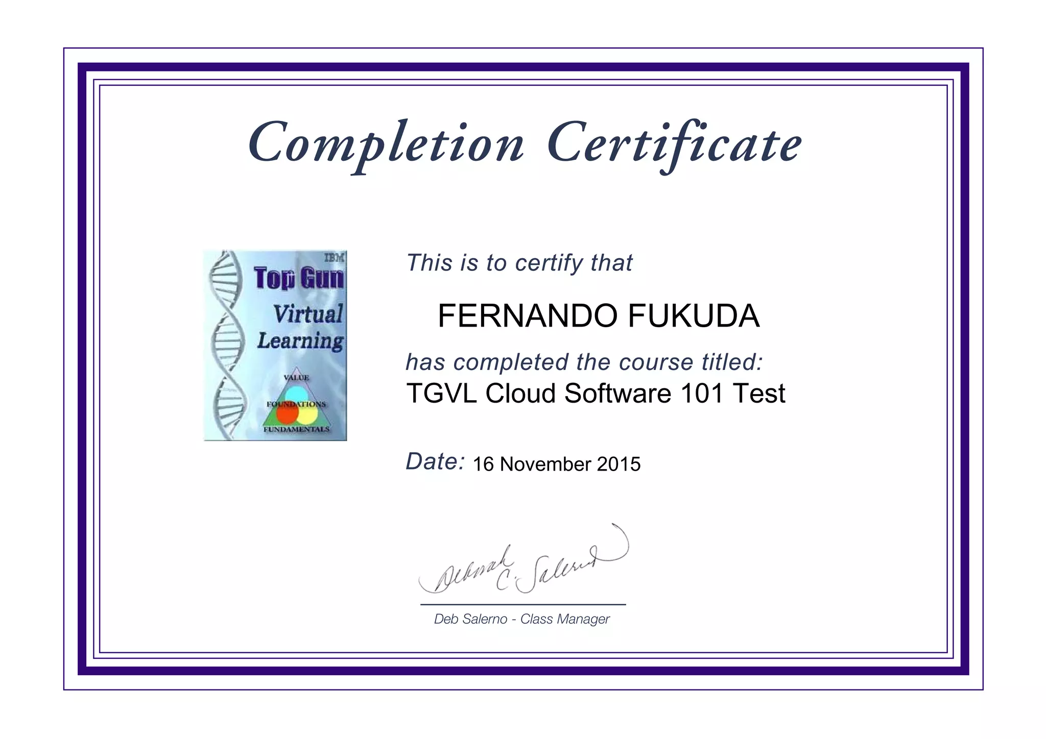 Certificado-IBM-Top-Gun-Cloud-Software | PDF | Computing | Technology & Computing