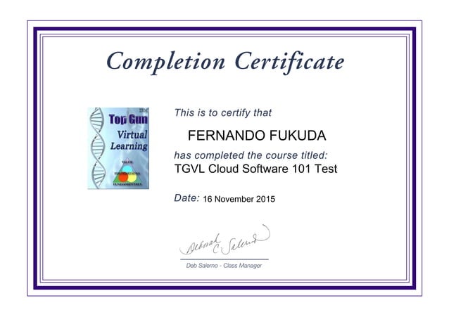 Certificado-IBM-Top-Gun-Cloud-Software | PDF | Computing | Technology & Computing