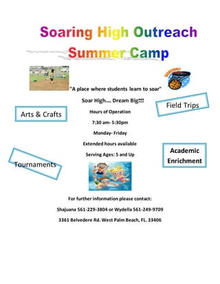 Soaring High Summer Camp Flyer | DOCX