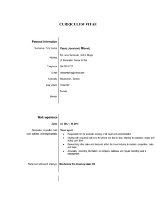 CURRICULUM VITAE | PDF