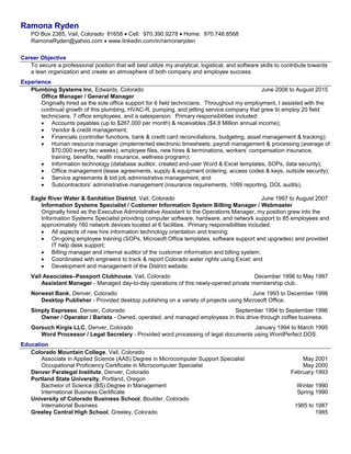 RamonaRydenResume | PDF
