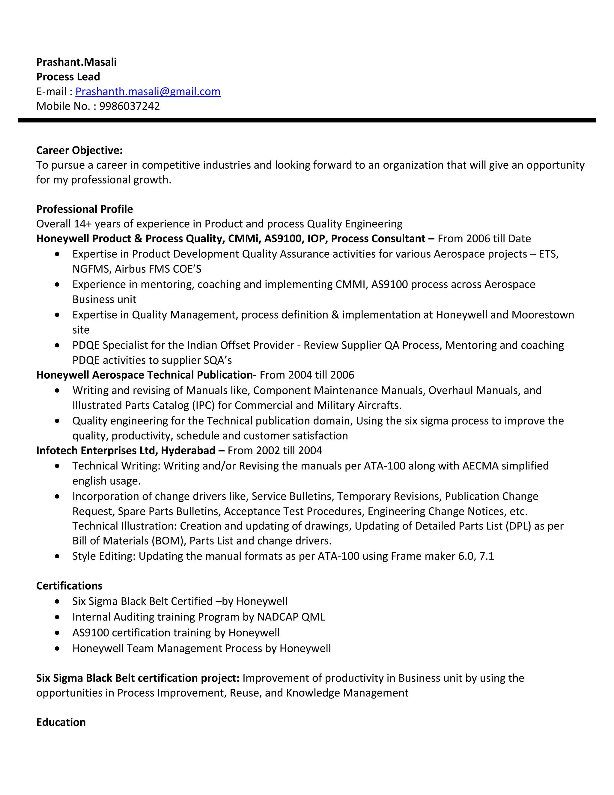 Prashant Masali - profile | DOC