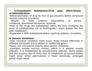 Drug Metabolism in Biopharmaceutics and Pharmacokinetics | PPTX