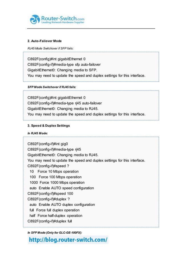 892 f sfp configuration example | DOCX | Computer Networking | Computing