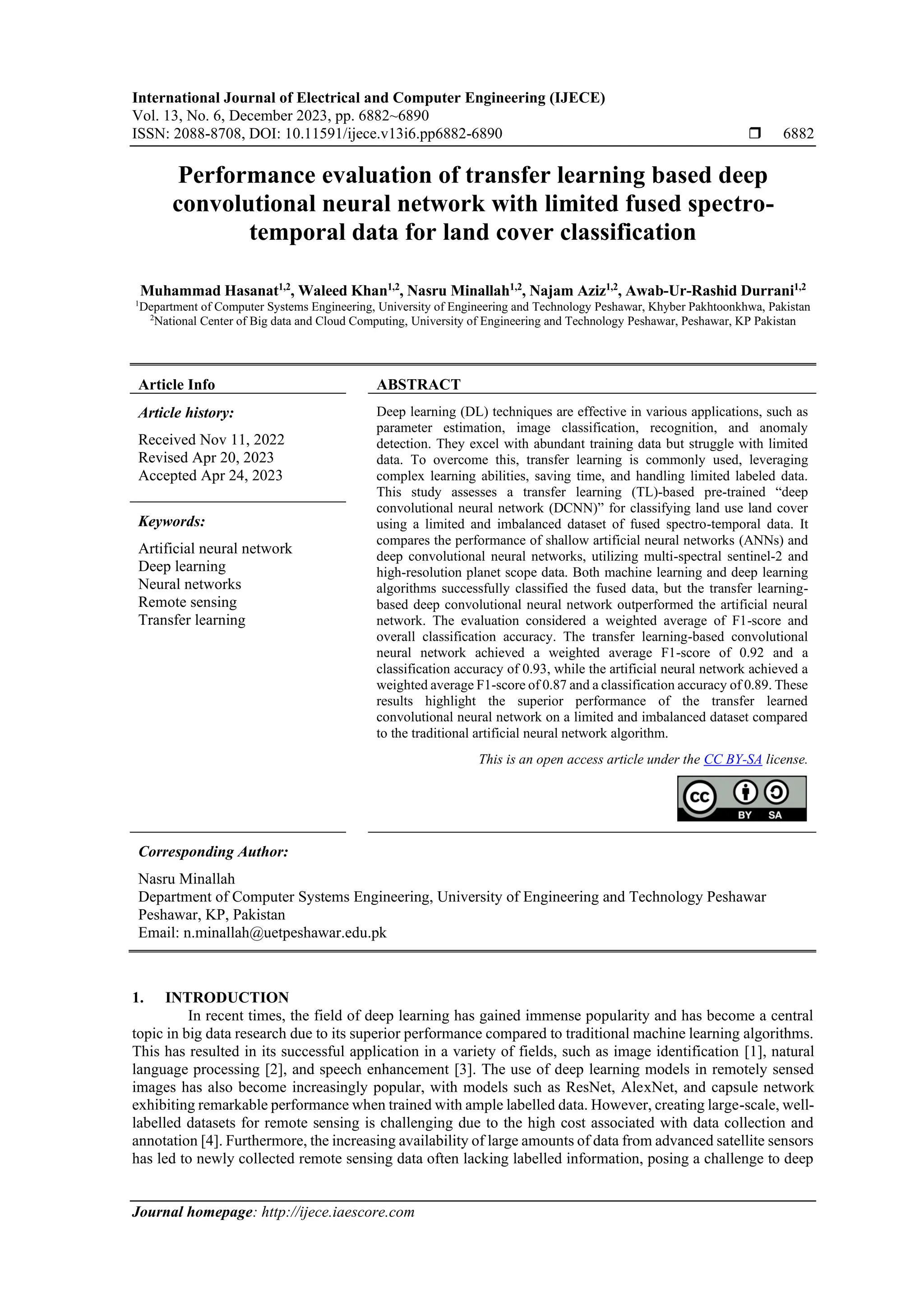 Performance Evaluation Of Transfer Learning Based Deep Convolutional