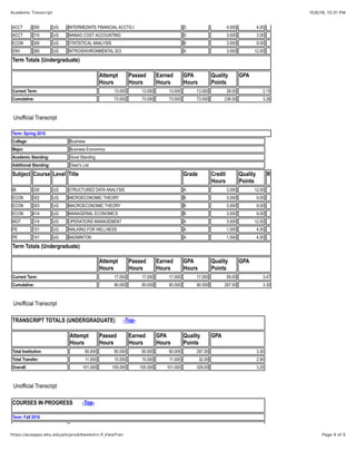 Academic Transcript | PDF