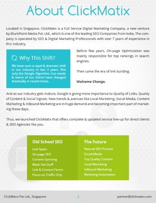 Clickmatix - Agency Profile | PDF