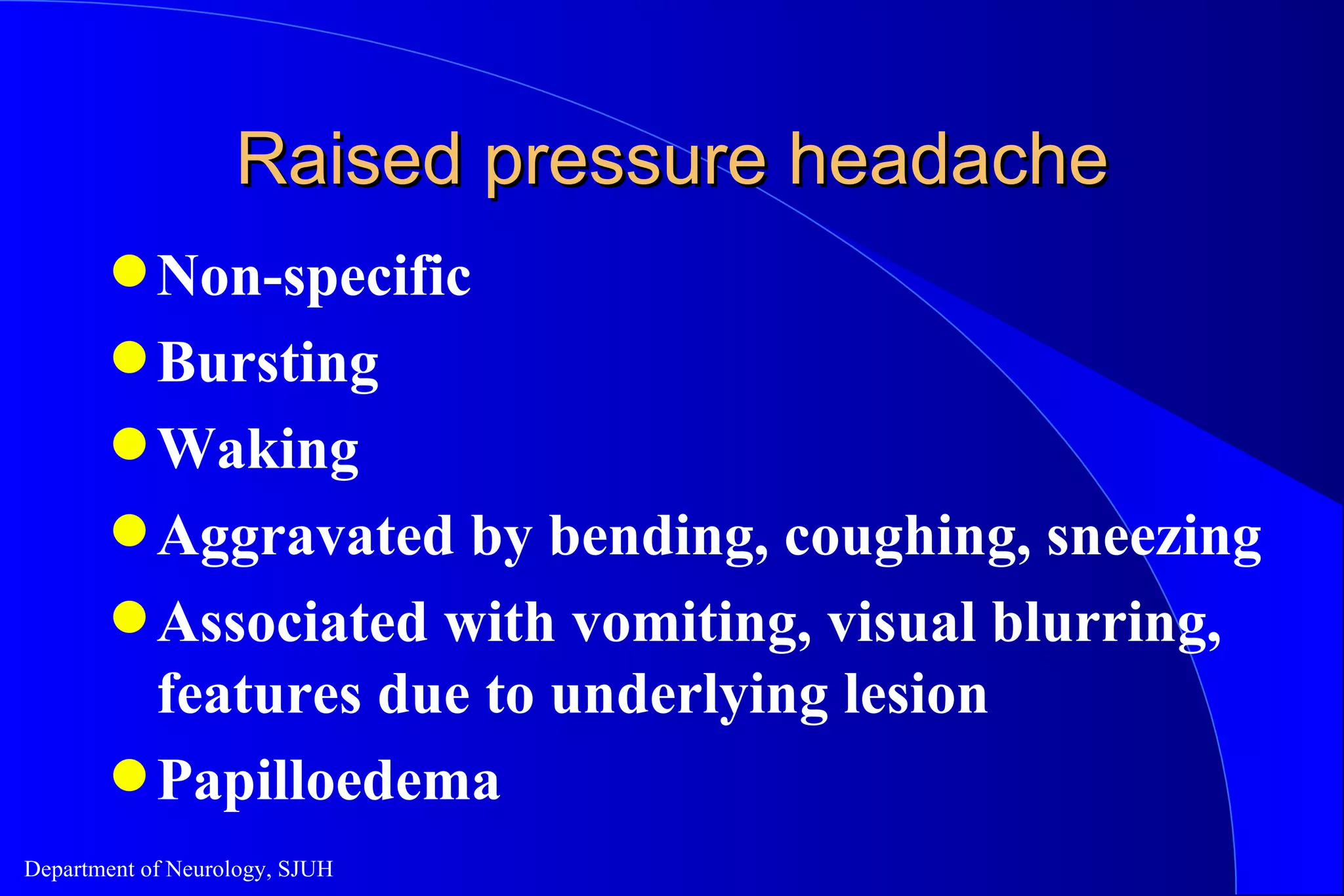 Acute headache | PPT